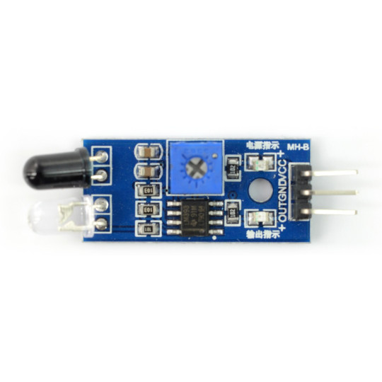Czujnik odległości, odbiciowy - dioda IR + fototranzystor - 3,3V/5V ...