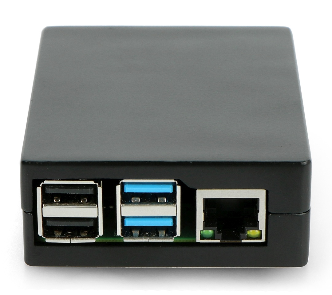 Obudowa do Raspberry Pi 4B - aluminiowa - czarna Sklep Botland