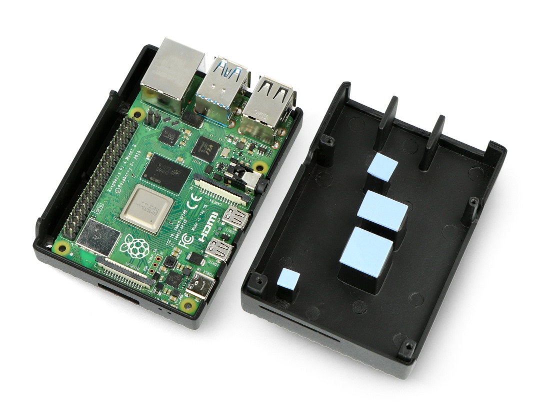 Obudowa do Raspberry Pi 4B - z wycięciami - Botland - Sklep dla robotyków