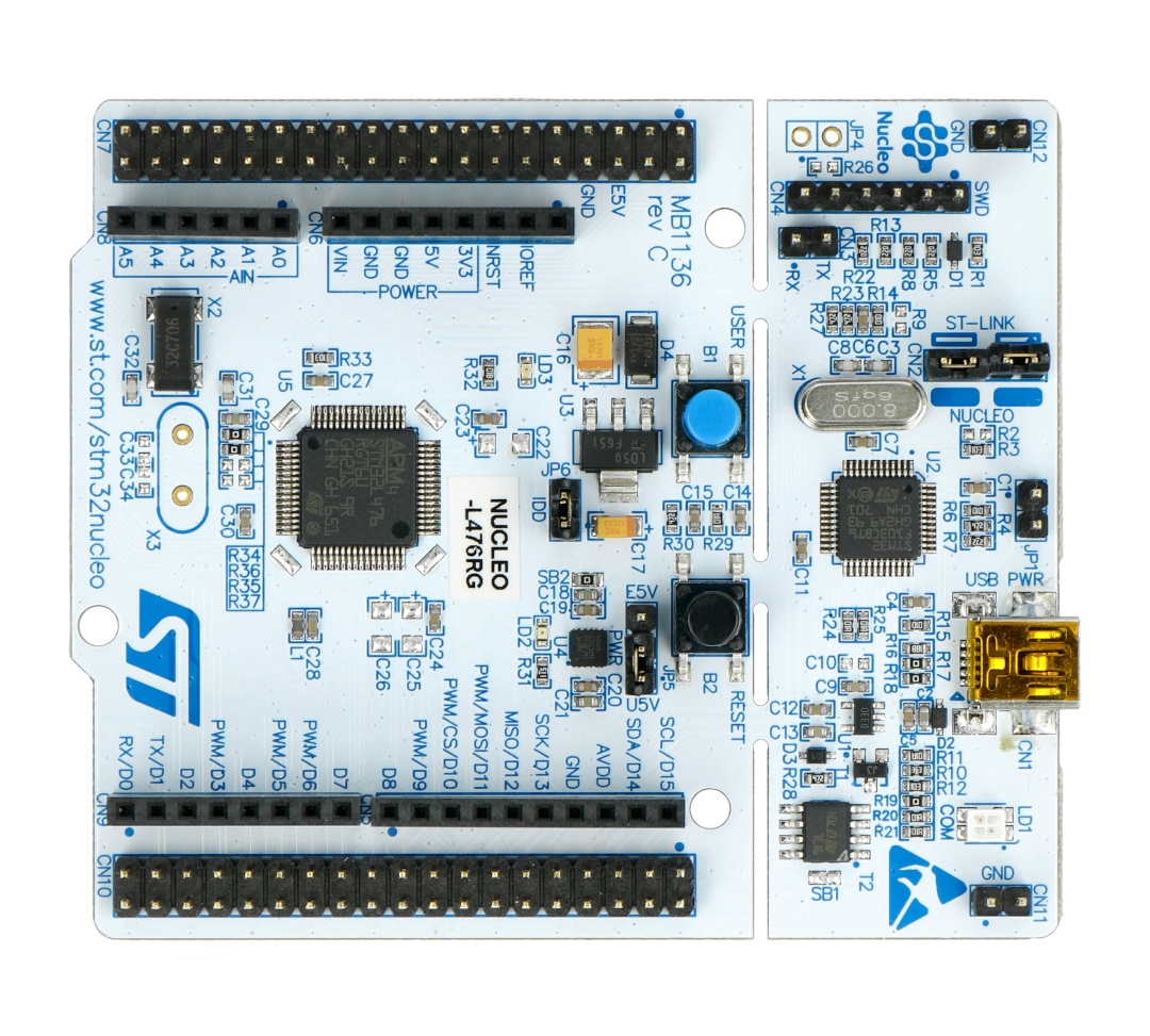 STM32 NUCLEO-L476RG - z MCU STM32L476RGT6 ARM Botland - Sklep dla robotyków